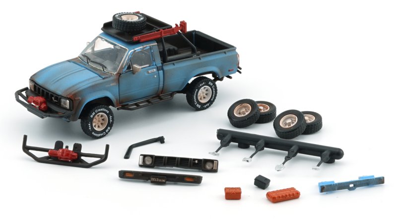 TOYOTA Hilux N60 / N70 - 1980 - rusty blue - BM Creations 1:64